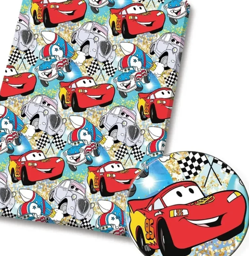 Disney Cars Lightning McQueen polyCotton Fabric Half Yard (18” x 55 ...