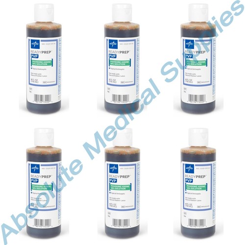 *6-Pack* Medline Ready Prep PVP Solution Povidone-Iodine 4 Oz MDS093944 ...