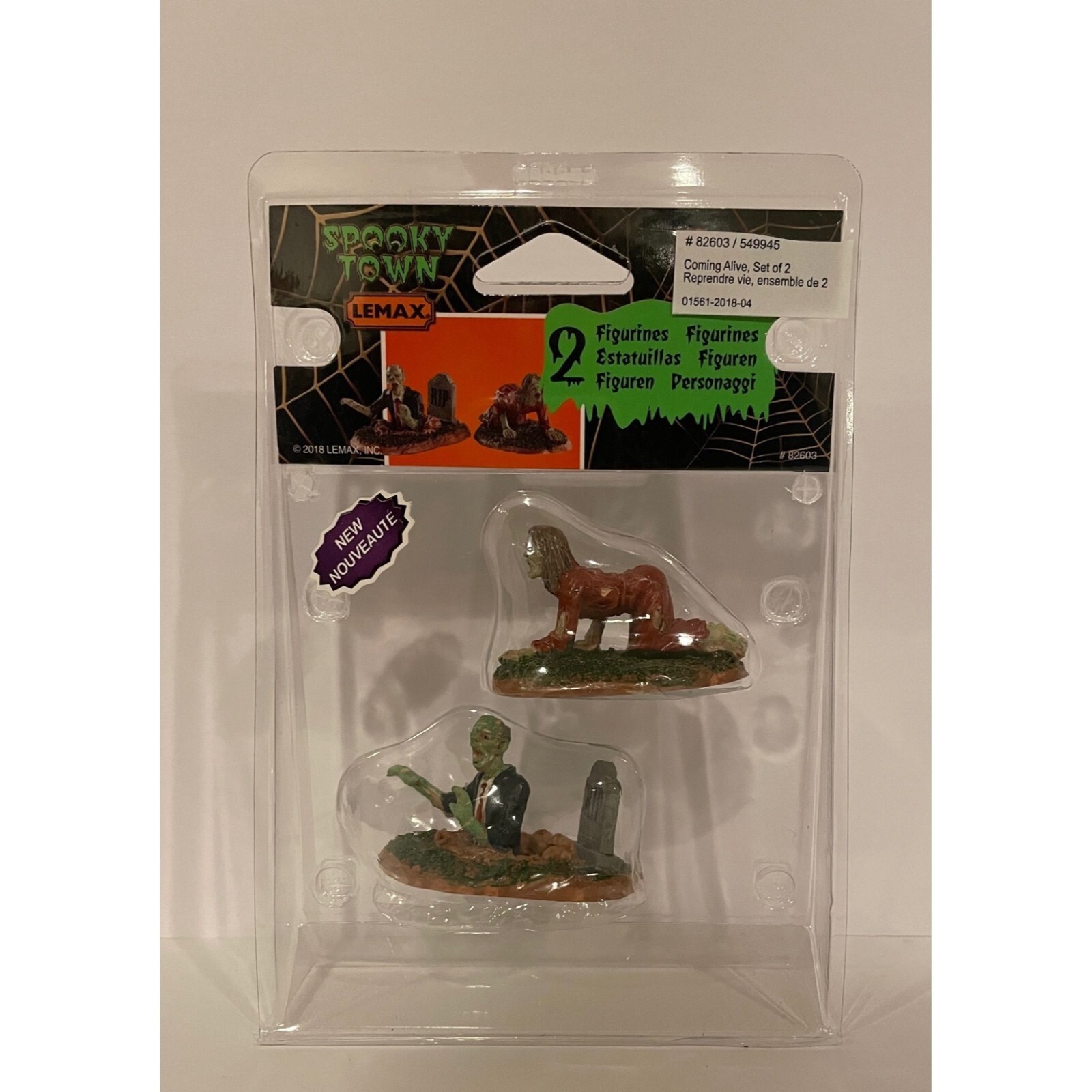 Lemax Spooky Town Halloween COMIING Alive Zombies Set of 2 82603 for ...