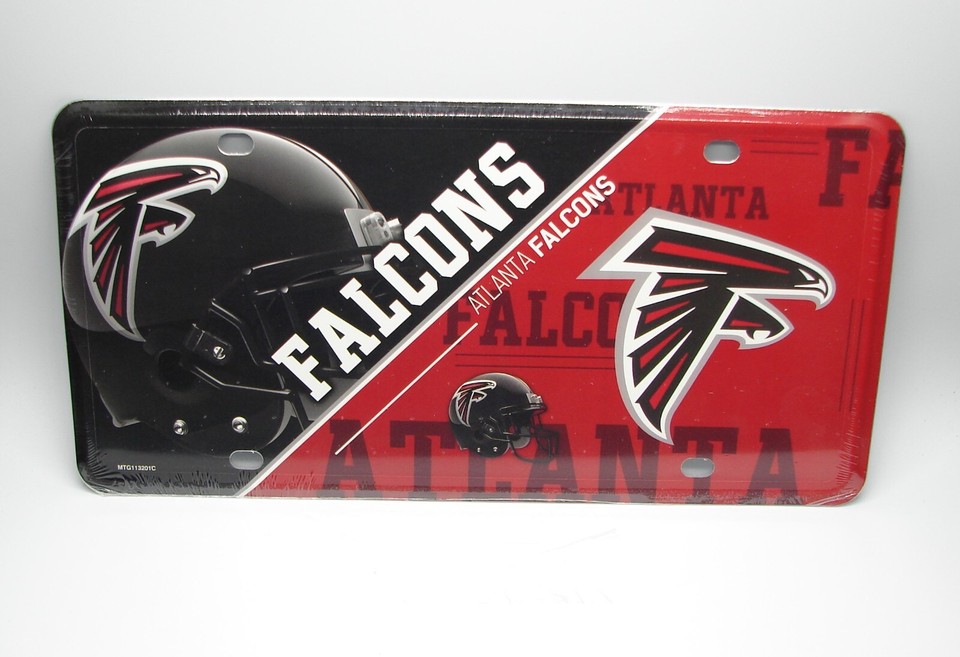 Licensed NFL ATLANTA FALCONS METAL CAR NOVELTY LICENSE PLATE AUTO TAG ...