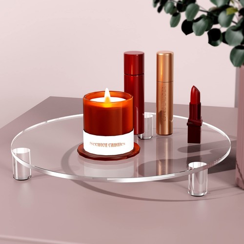 Decorative Acrylic Round Display Riser 10 Inch 2pack Clear Waterproof ...