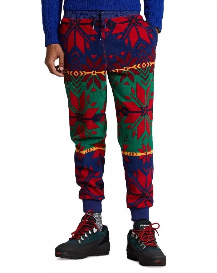 Polo Ralph Lauren Southwestern Aztec Indian Tribe Fleece Jogger Pants ...