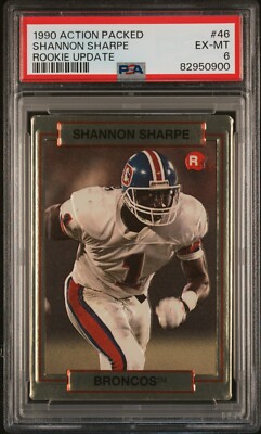 1990 Action Packed Rookie Update Shannon Sharpe RC #46 PSA 6 | eBay