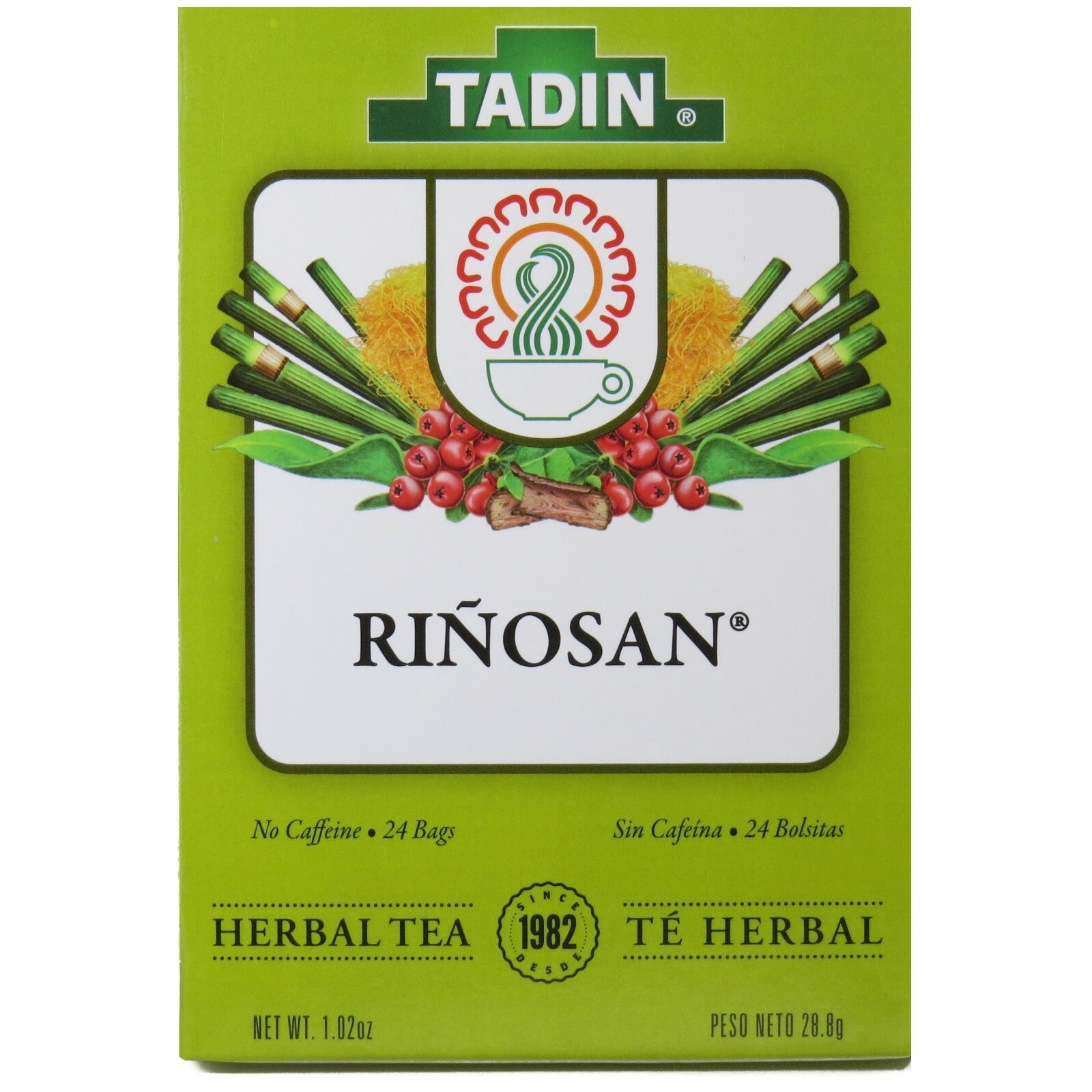 Tadin Riñosan Herbal Tea, Made in USA, 24 Bags (6 Boxes) Exp. 04/2027 ...