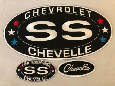 LARGE CHEVY SS CHEVELLE SEW/IRON ON PATCH COMBO EMBROIDERED 12x6-1 ...