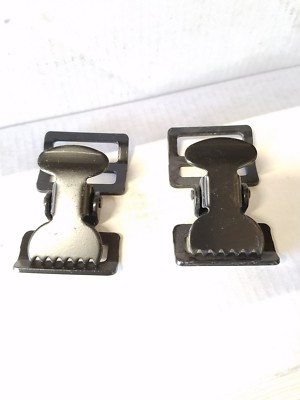 QTY-2 Steel 1-Inch Black Web Military Grade Strap T Buckle Spring ...