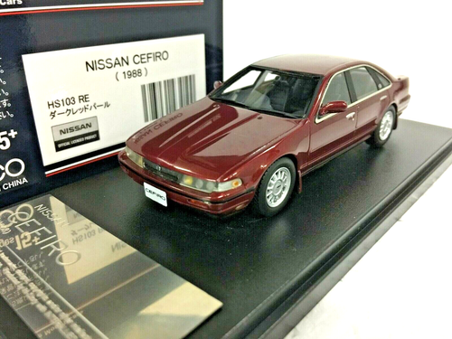 1:43 HI STORY HS103RE NISSAN CEFIRO A31 (1988) WINE RED model car | eBay