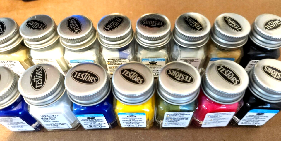 Complete Professional Airbrush Kit 35 PSI with 15 Bottles TESTORS ...