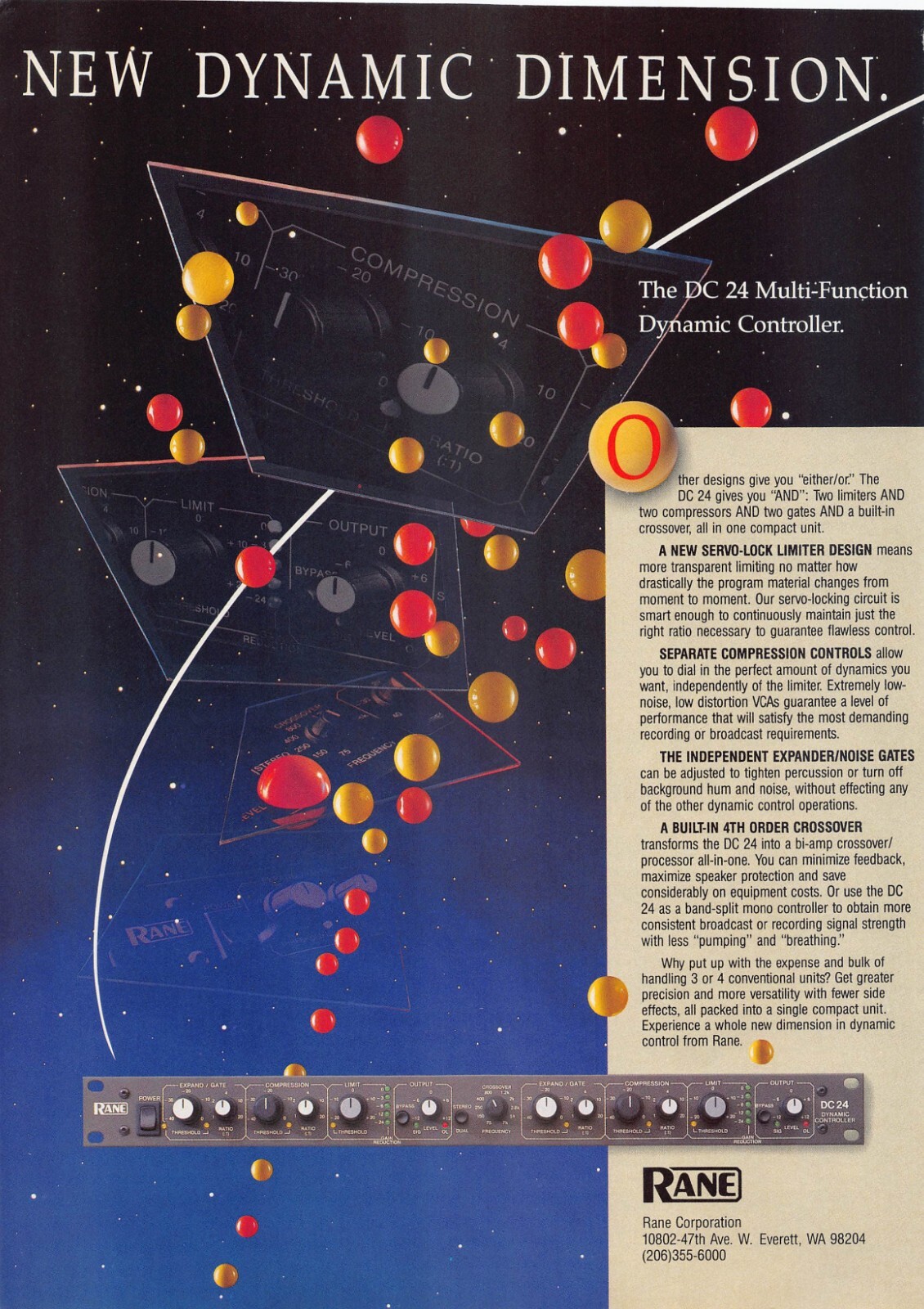 Rane Corporation DC 24 Dynamic Controller Magazine Print Ad | eBay