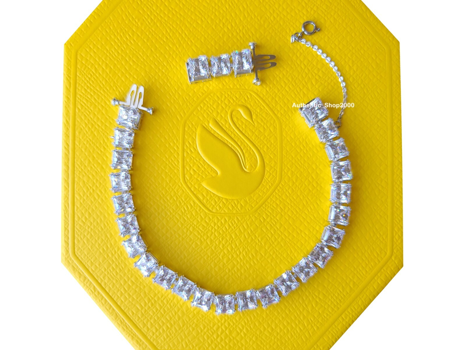 New Authentic Swarovski Rhodium White Sparkle Crystal Millenia Bracelet ...