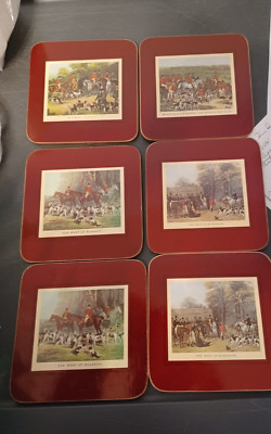 Pimpernel Coasters 6 Meet Badminton Finish Cork Backing 4-1/8"X4-1/8 ...