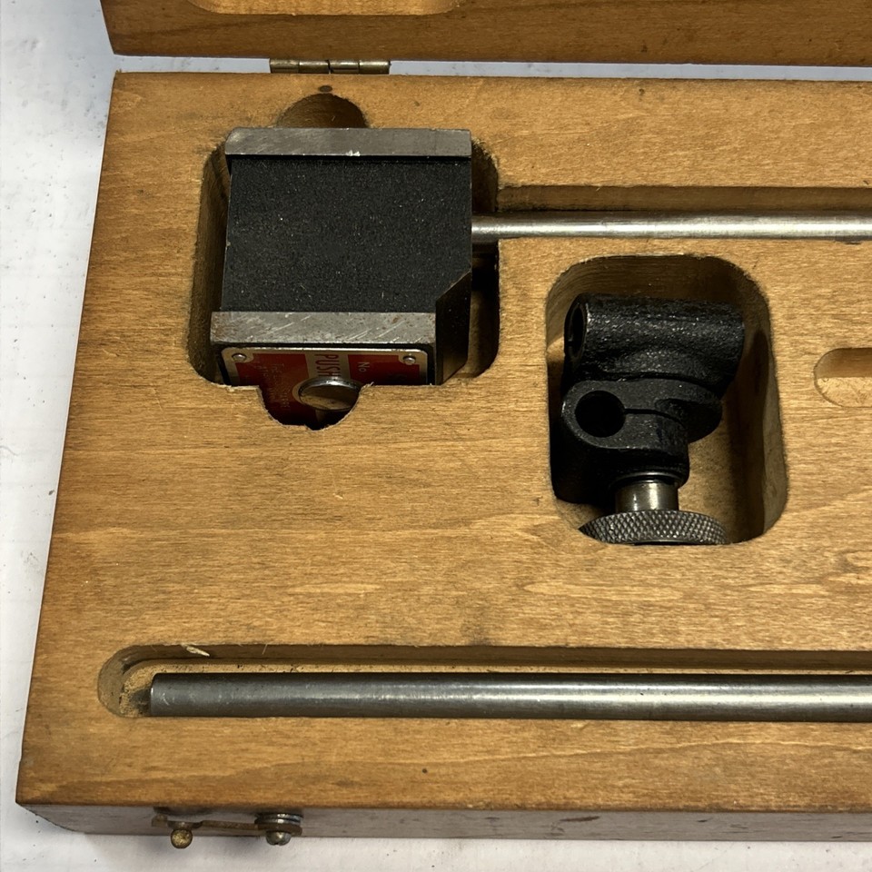 Starrett 657 Magnetic Base and Post Assembly with 25-131 Indicator in ...