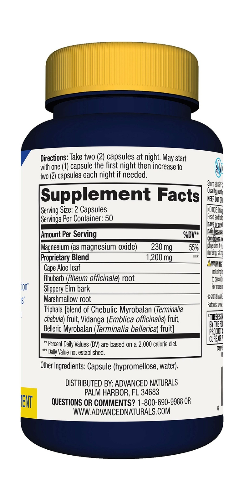 Advanced Naturals Colonmax Caps 100 Count Blue & White Contains No ...