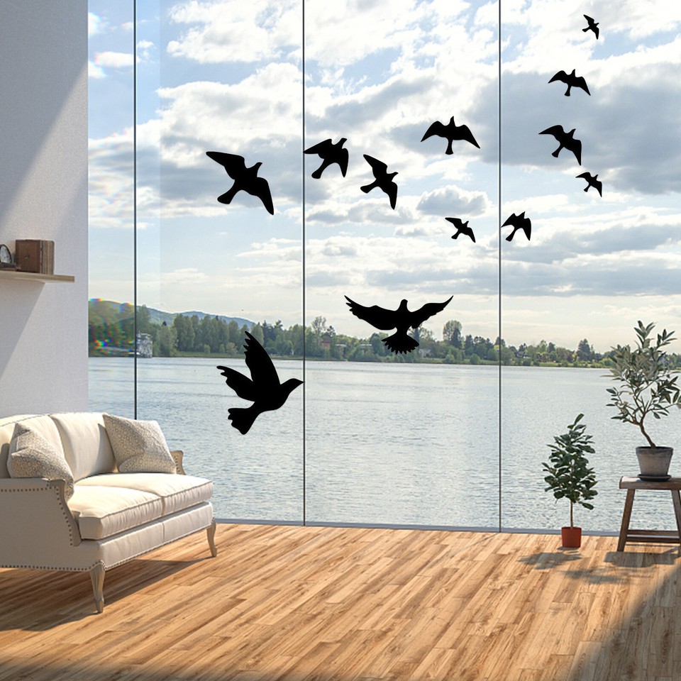 Window Alert Bird Stickers Set - Silhouettes Window Door Protection ...