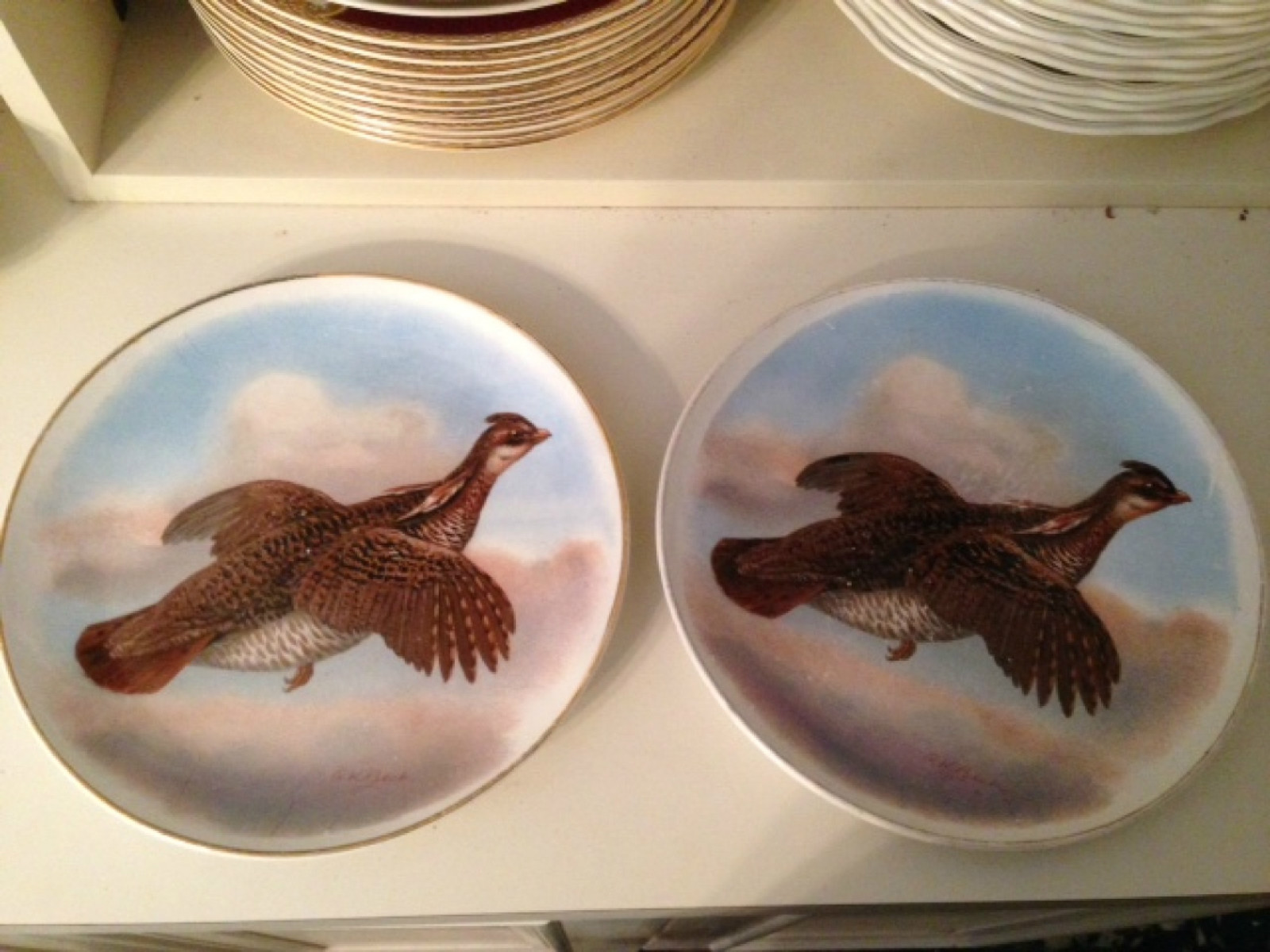 Porcelain Wild Game Plate, RK Beck signed,1920 Birds set of 3 | eBay