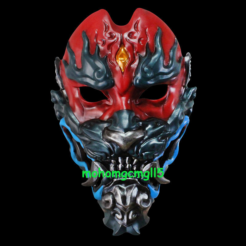 Japanese Devil Hannya Prajna Mask Resin Oni Samurai Mask Halloween ...