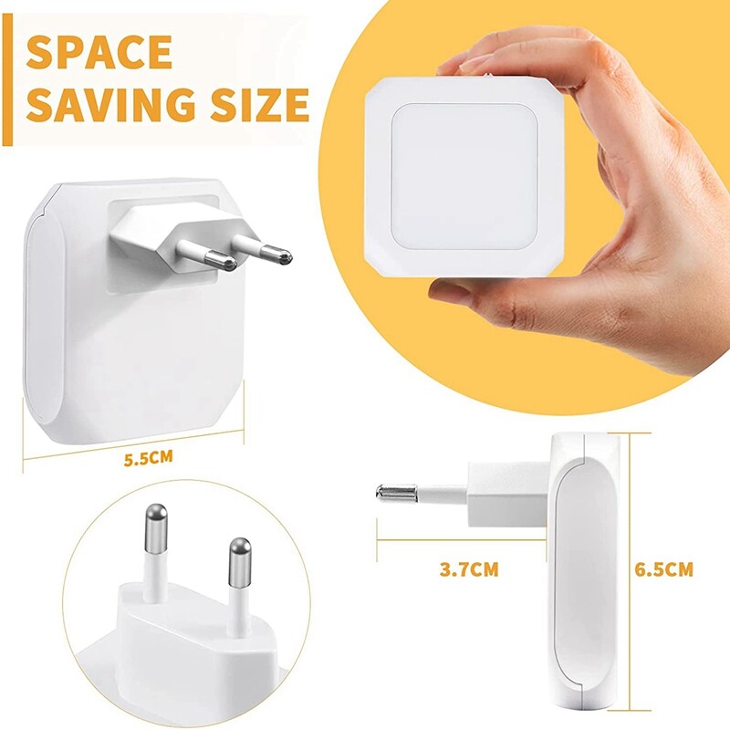 2X LED Night Light Children,Night Light Socket with Sensor,3549 | eBay