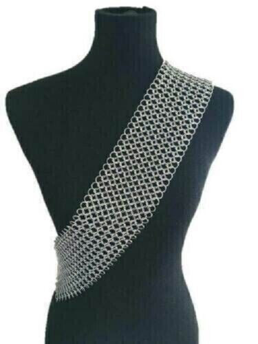Medieval Aluminum Butted Chainmail Scarf Handmade Round Chain for Woman ...