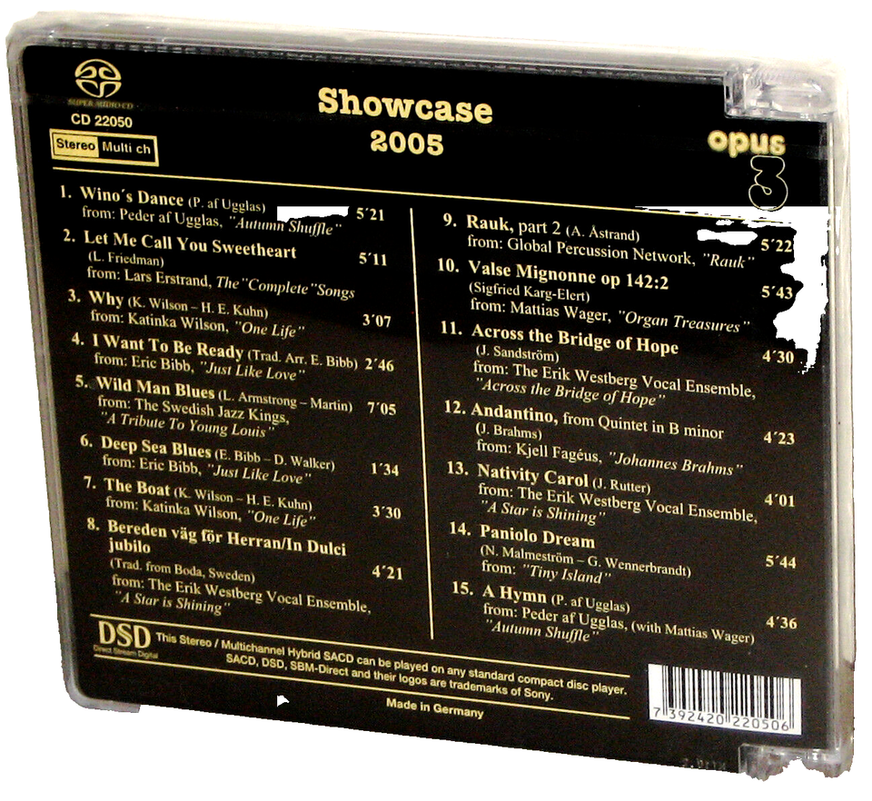 OPUS 3 Hybrid SACD-22050: Showcase 2005 - Sampler - 2005 GERMANY ...