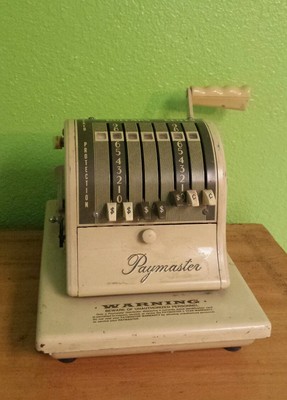 VTG PAYMASTER PAYROLL MACHINE SERIES S-1000 CHECK WRITER PRINTER NO KEY ...