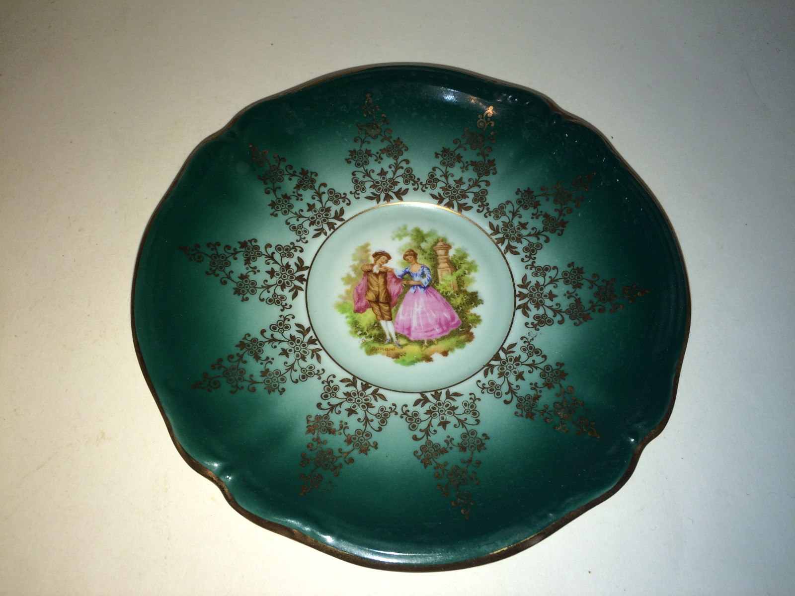 Vintage Hutschenreuther Arzberg Bavaria Germany INGEBORG Green plate ...