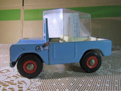 418Y Rare Tri-Ang England Land Rover 86 Blue L 38 Cm Tin + Box JR ...