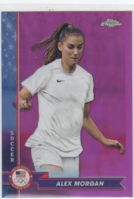 2024 Alex Morgan Topps Chrome Olympics PINK REFRACTOR #12 - USA Soccer | eBay