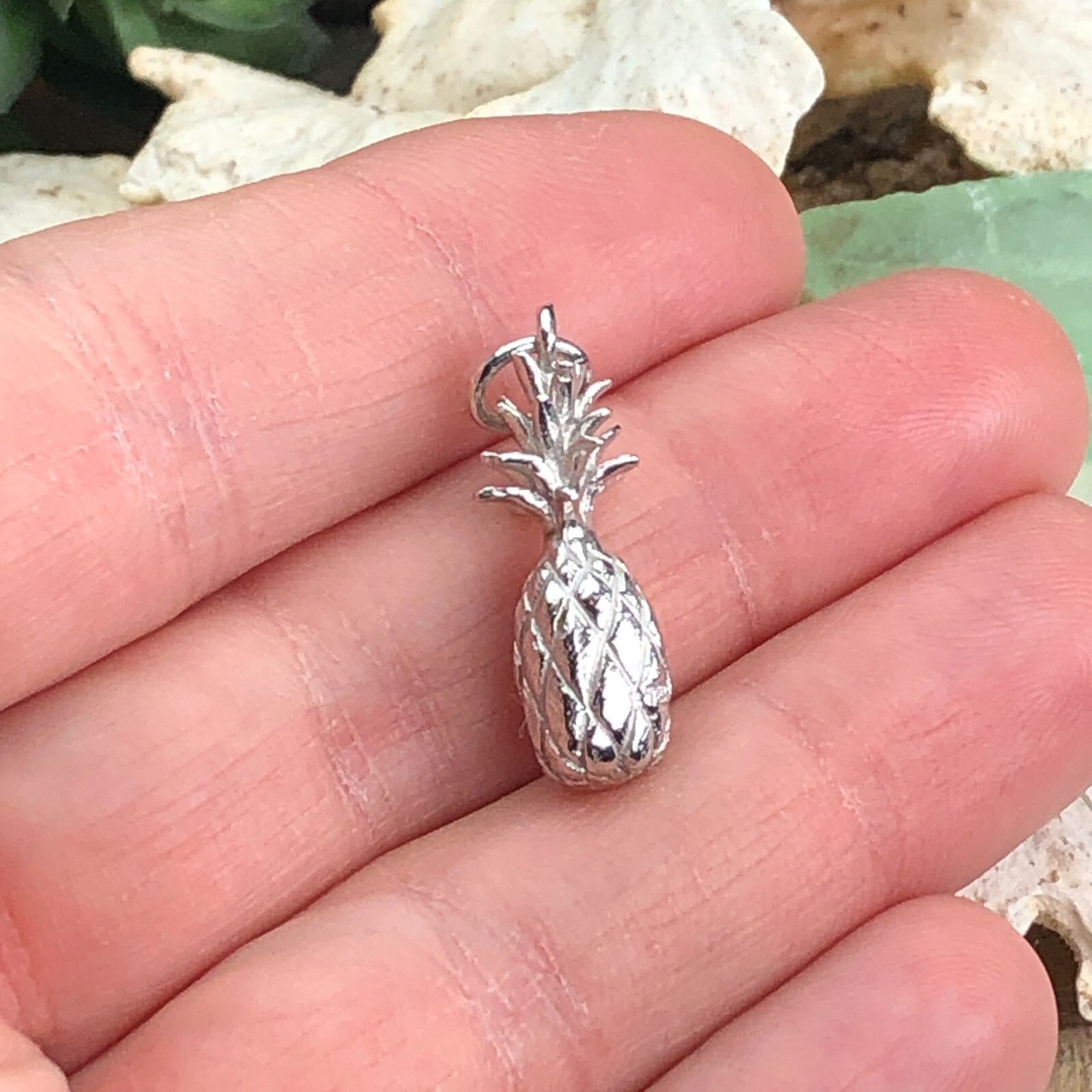 Vintage Sterling Silver Realistic 3D Design Pineapple… - Gem