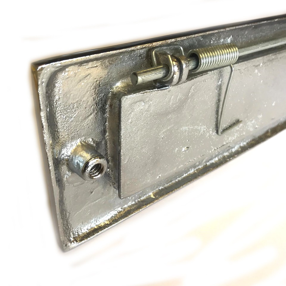 Letter Box Plate Chrome Brass Front Door External Postal Plate Cover ...