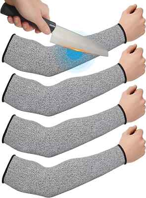 Geyoga 2 Pairs Cut Resistant Sleeves Thin Arm Protectors Arm Guard for ...