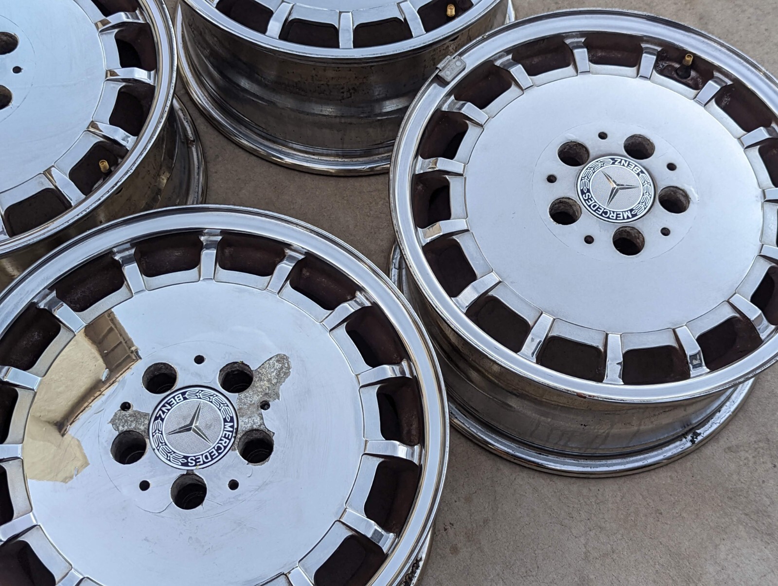 Mercedes R129 300SL EVO1 16X8 Wheel Rims Set Chrome 1294000102 OEM ...