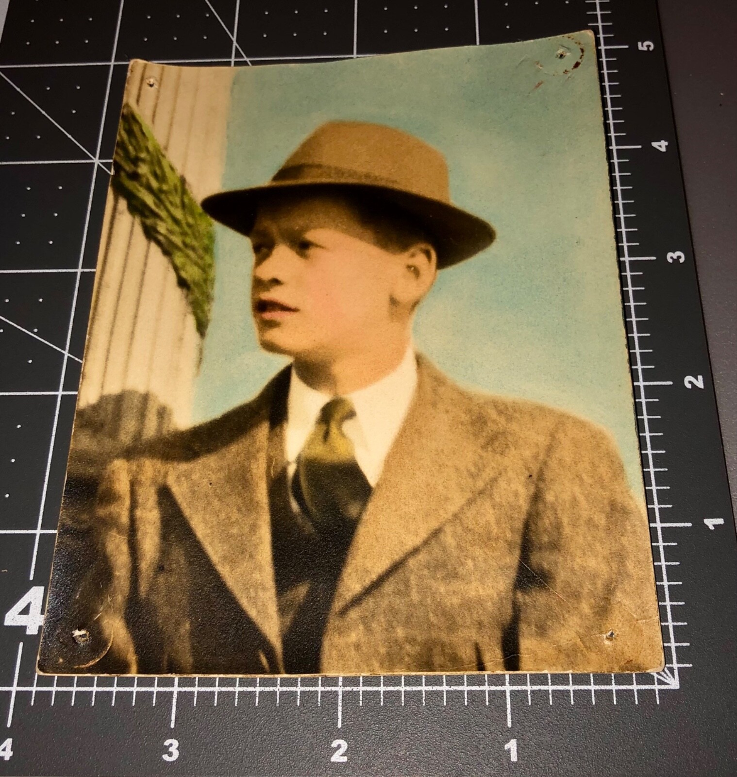 1930s Dapper Boy Young Man Hand Tinted Vintage Color PHOTO | eBay