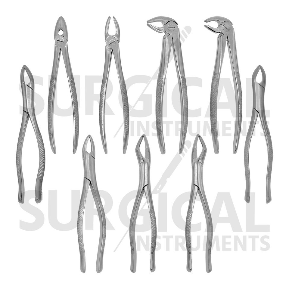 75 Pcs Oral Dental Extraction Surgery Extracting Elevators Forceps ...