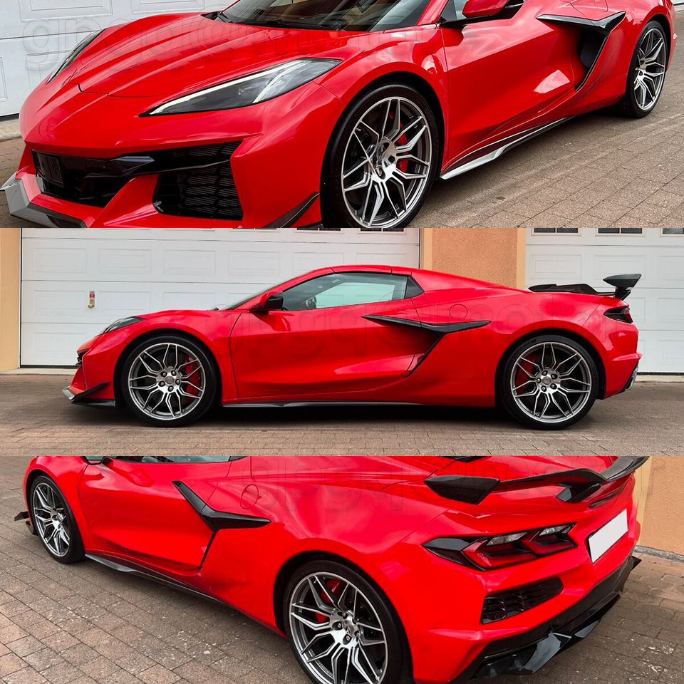 For Corvette C8 Z06 23-24 Z07 Package Upgrade Carbon FIber Side Skirt ...