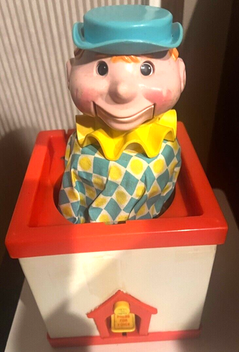 Vintage 1970 Fisher Price Jack In The Box Puppet Toy 6" Working As Is ...