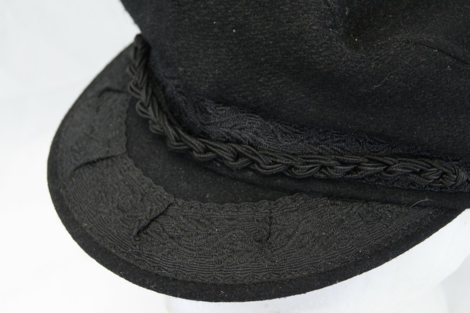 Aegean Greek Fishermans Cap Sz 7 1/2 Black Made In Greece Men Wool ...