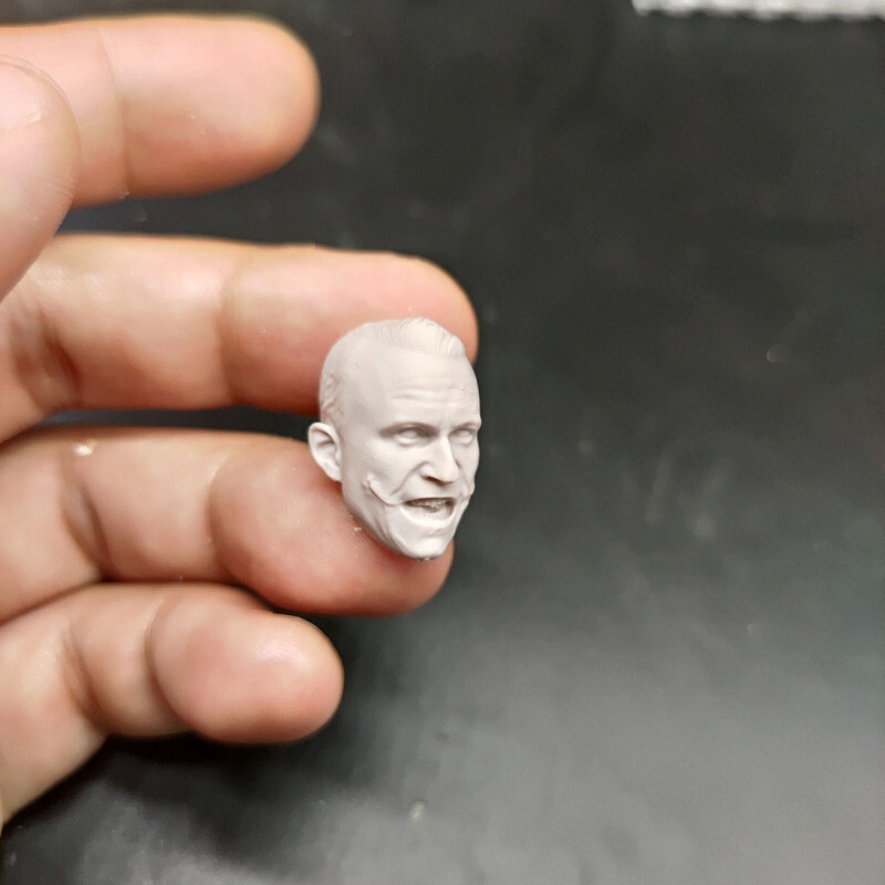 1/12 Scale The Joker Rictus Heath Ledger Head Sculpt Unpainted Fit 6 ...