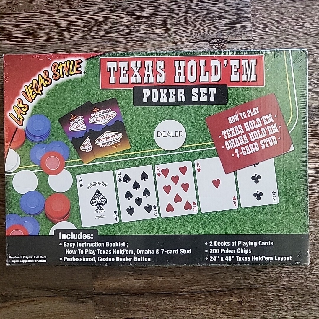 TEXAS HOLD 'EM Poker Set, Las Vegas Style Game - NIB | eBay