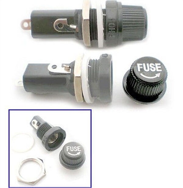 5Pcs 10A 250V 5*20 5X20MM Ceramics Glass Fuse Holder Socket Black oy | eBay