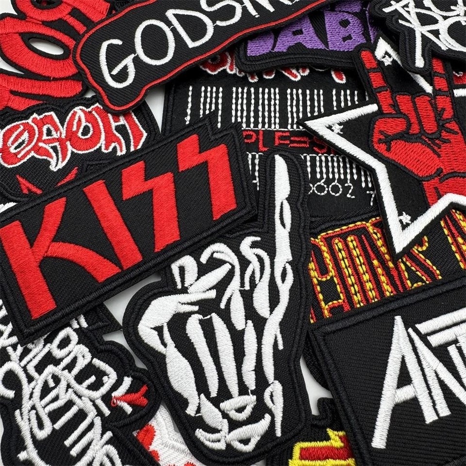 25pcs/lot Band Embroidered Patches for Clothing Iron on Patches Music ...