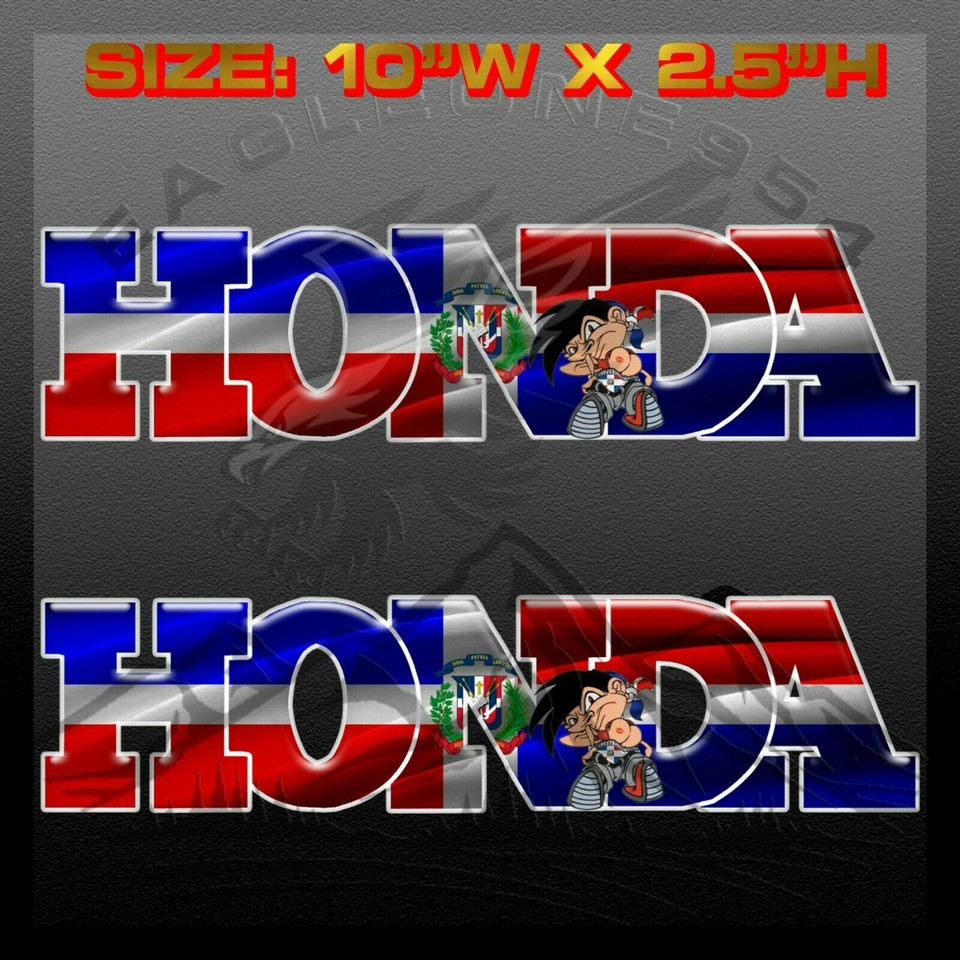 2 DOMINICAN REPUBLIC RACING COUNTRY FLAG CAR DECAL STICKER #DR2696 SET ...