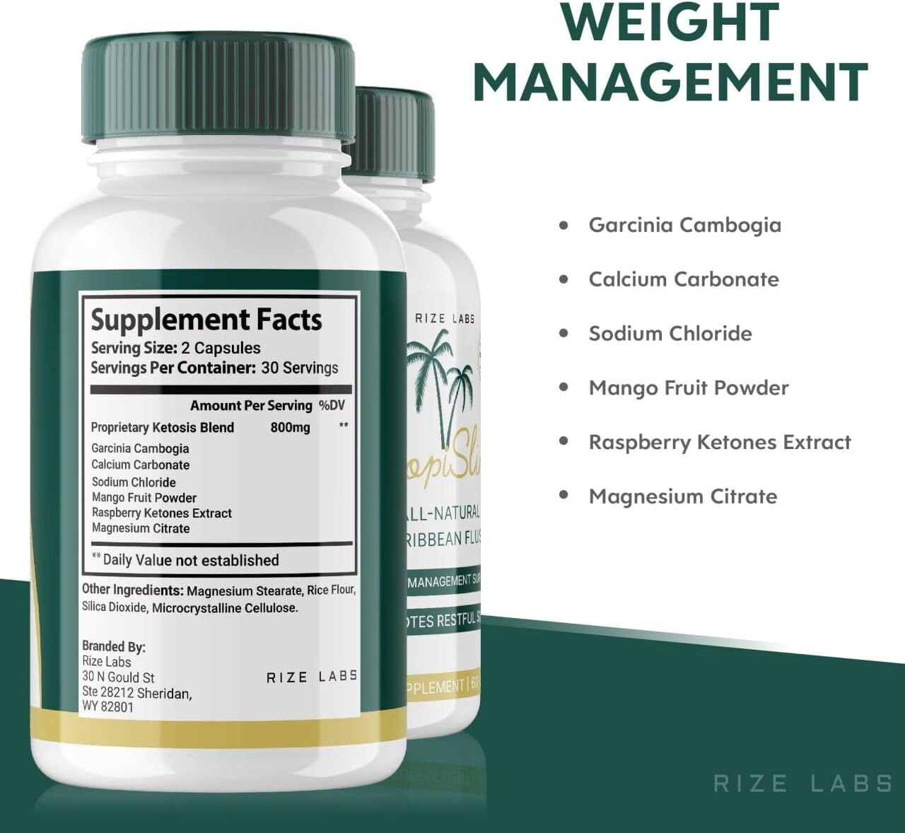 5 Pack Tropislim Weight Loss Supplement, Tropislim Capsules for Total ...