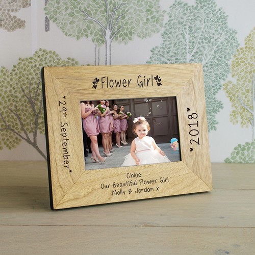 Wedding Party Role Wooden Photo Frame 6x4 - Personalised Engraved ...