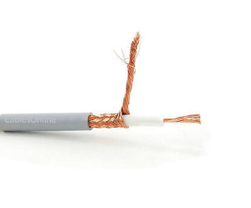 125ft RG-8/U-Mini (RG8X) Coax UHF PL-259 Male/Male Grey Antenna Cable ...