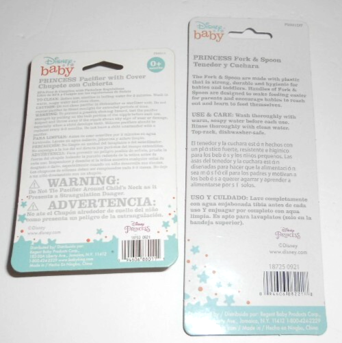 Disney Baby Princess Pink Fork & Spoon Set /Disney Baby Pink Pacifier ...
