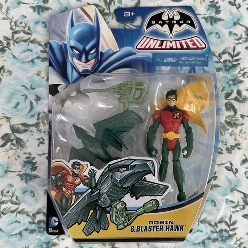 Mattel DC Comics Batman Unlimited Robin & Blaster Hawk 3.75" Action ...