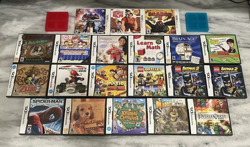 Nintendo DS/3DS EMPTY Game Case Lot w/ Manuals 22 Zelda Mario Donkey ...