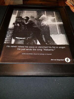 John Coltrane Alabama Rare Original Promo Poster Ad Framed! | eBay