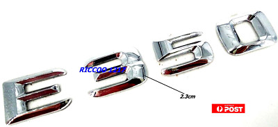 E350 badge for Mercedes Benz rear E class chrome rounded letters. E300 ...