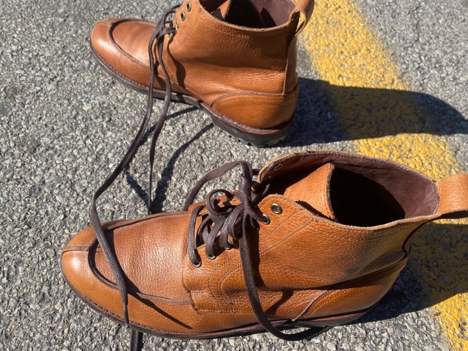Used Allen Edmonds Rainier Split Toe Blucher Men's 11 1/2 D Boots Brown ...